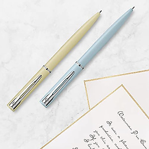 Waterman Allure Ballpoint Pen | Citron Yellow Matte Lacquer with Chrome Trim | Medium Point | Blue Ink | With Gift Box