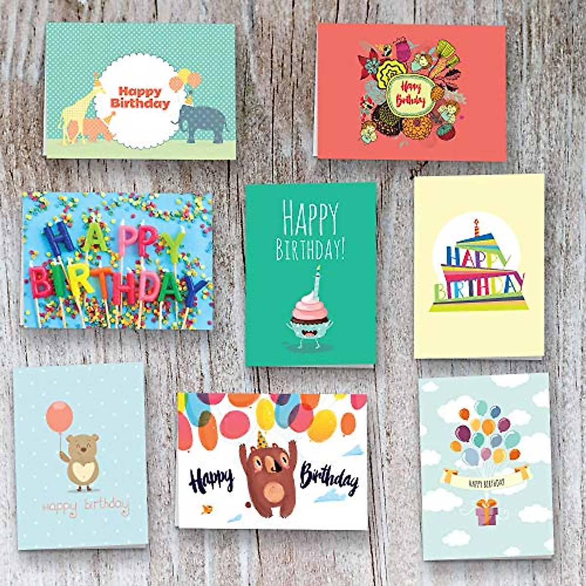 40 Assorted Birthday Cards with Envelopes for Everyone
