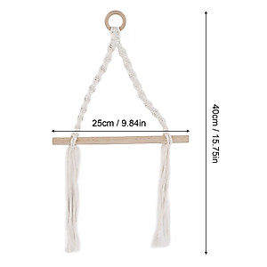 Handmade Paper Towel Holder,Boho Cotton Rope Macrame Toilet Paper Towel Rack,Paper Towel Hanging for Kitchen Bathroom