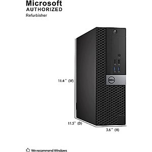 Dell 5050 SFF Desktop Intel i7-6700 UP to 4.00GHz 32GB DDR4 New 512GB NVMe SSD + 2TB HDD Built-in AX200 Wi-Fi 6 BT Dual Monitor Support Wireless Keyboard and Mouse Win10 Pro (Renewed)