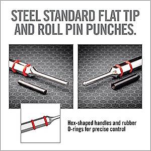 Real Avid ACCU PUNCH HAMMER AND MSR PIN PUNCH SET, Red, Non Marring Punch Pin Starter US
