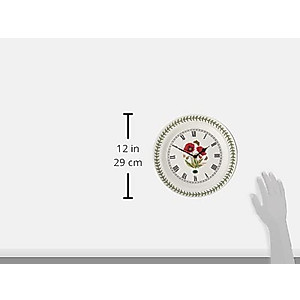 Portmeirion Home & Gifts Botanic Garden Poppy Wall Clock, Multi-Colour Colour (Multi-Colour Colour,25.4 x 25.4 cm)