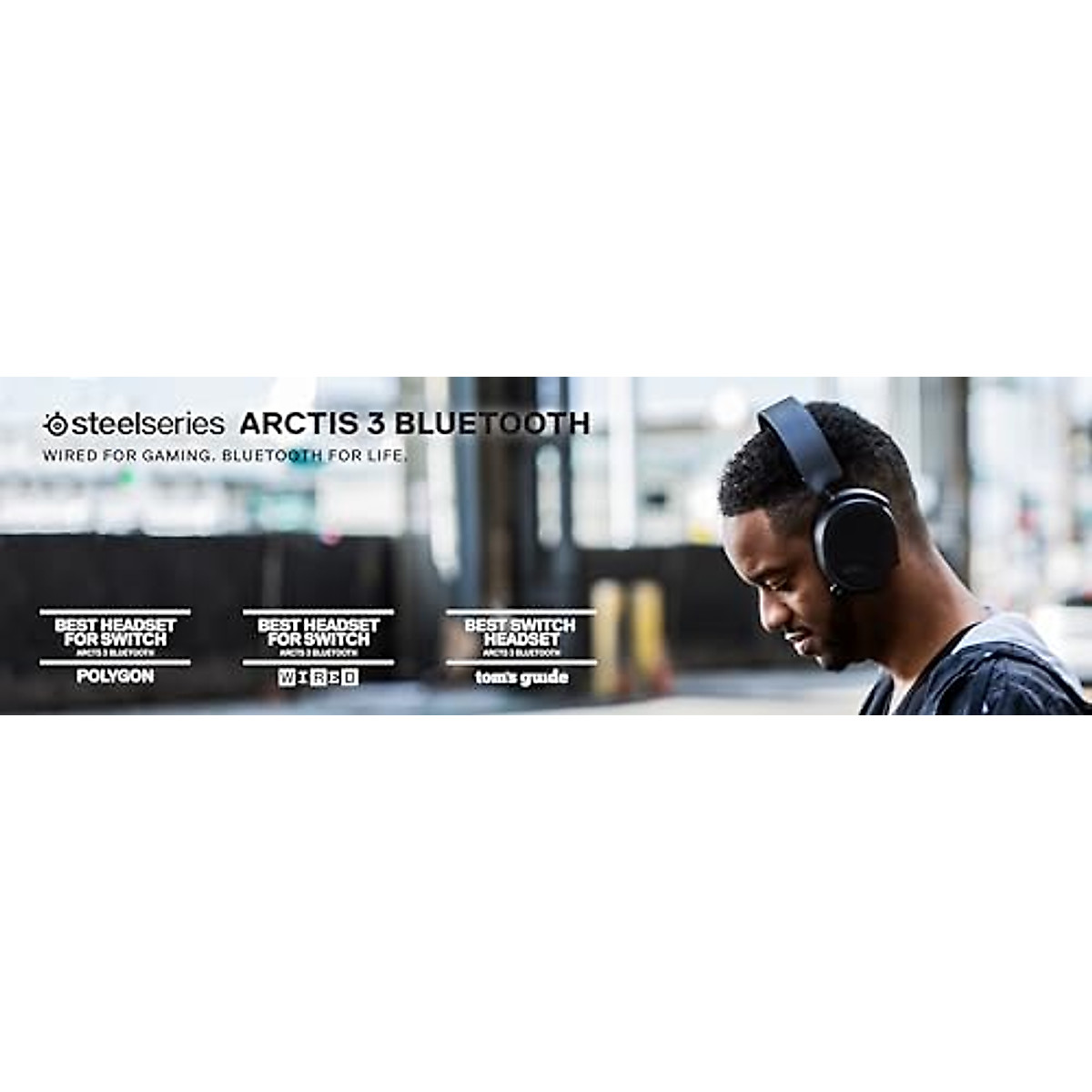 SteelSeries Arctis 3 Bluetooth - Wired Gaming Headset + Bluetooth - For Nintendo Switch, PC, PS5/PS4, Xbox Series X|S|One, VR, Android, and iOS - Black