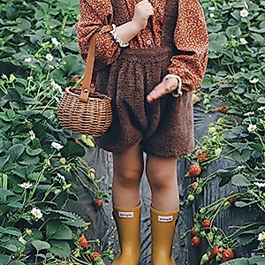 Homeriy Durable and Portable Rattan Basket Outdoor Hanging Basket for Girl Rattan Handwoven Basket with Handle for Candy Fruit Home Garden Decor Photography, 1993544/120006AM47USMNH