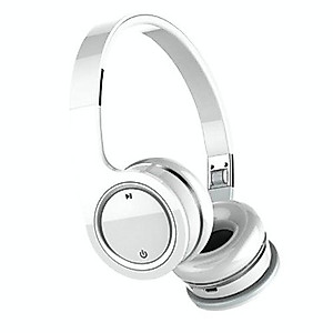 Nakamichi BTHP03 Series Bluetooth On-The Ear Headphones - Retail Packaging - White