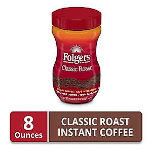 Folgers Classic Roast Instant Coffee, 8-Ounce Jar