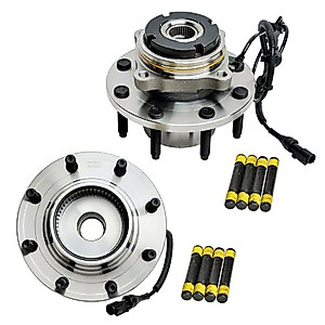 Detroit Axle - 4WD Front Wheel Bearing Hubs for 99-04 Ford F-250 F-350 Super Duty, 00-02 Ford Excursion, 2000 2001 2002 Wheel Bearing and Hubs Assembly [w/Coarse Thread] Replacement