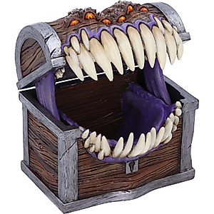 Nemesis Now Dungeons & Dragons Mimic Dice Storage Box, 11.3cm, Resin, Brown, Officially Licensed D&D Merchandise, Mimic Character Dice Box, Cast in The Finest Resin, Expertly Hand-Painted