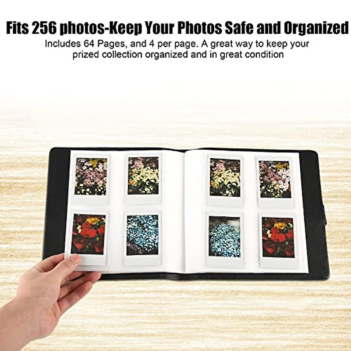 256 Pockets Photo Album for Fujifilm Instax Mini LiPlay 11 90 70 50S 26 25 9 8S 8 7S Instant Camera/Mini Link Printer, Polaroid Snap SnapTouch PIC-300 Z2300 Mint Zip Instant Camera Printer (Black)