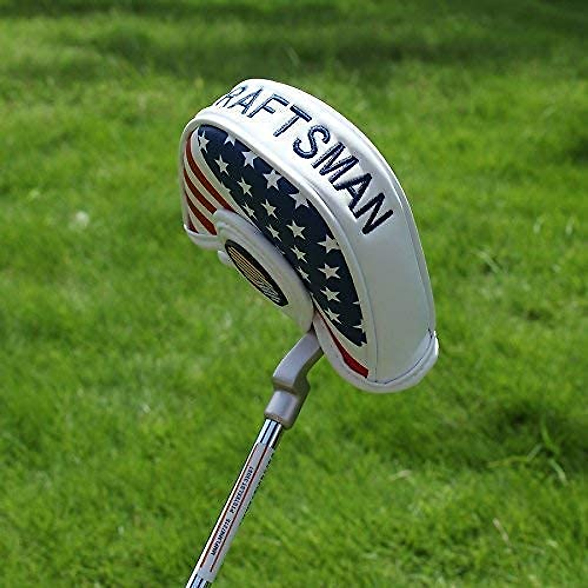 Craftsman Golf USA America Mallet Putter Cover Headcover for Scotty Cameron Odyssey (for Heel Shaft)