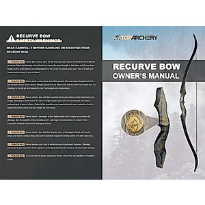 60'' Archery Recurve Bow Takedown Bow Hunting Bow and Arrow Set Adult Target Practice Competition Survival Longbow Right Hand 30-50lbs with 6pcs Fiberglass Arrows (35lbs)