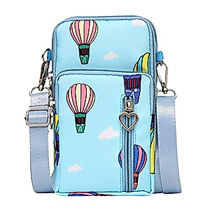 KANC Fashion Balloon Printing Women's Shoulder Handbag Zipper Messenger Bag Mobile Phone Bag Shoulder Tote Bag (AL, One Size)