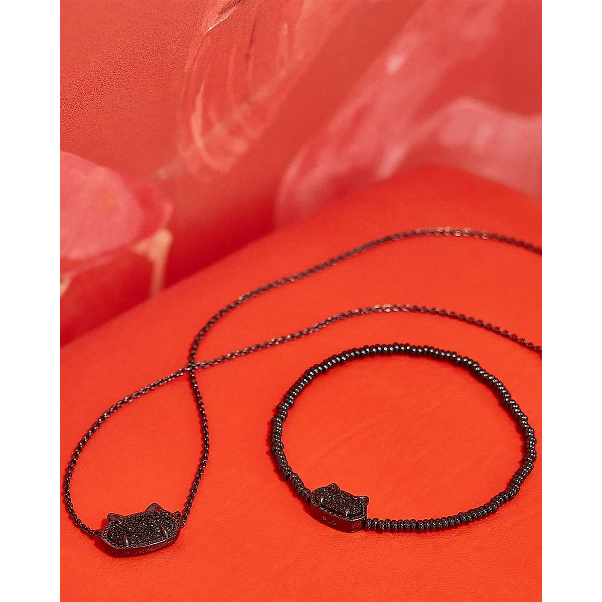 Kendra Scott Grayson Cat Stretch Bracelet in 14k Gold-Plated Brass, Fashion Jewelry for Women, Black Drusy