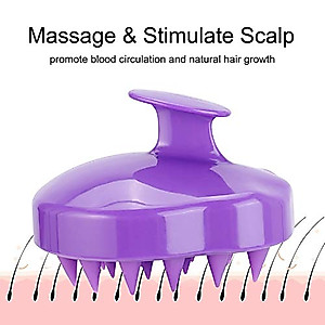 4 Pieces Silicone Hair Scalp Massager Shampoo Brush Scalp Scrubber Cleansing Brush Head Scrubber Dandruff Brush Hair Washing Tool for Women Men or Pets