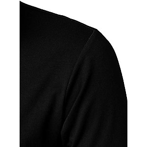 HOOD CREW Men’s Classic Polo Shirt Short Sleeve Shirts Lightweight Casual Tops Black XL
