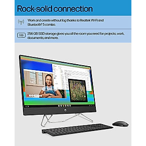 HP 27 Business All-in-One Desktop, 27" FHD, 12th Gen Intel 10-Core i7-1255U up to 4.7GHz, 16GB DDR4 RAM, 512GB PCIe SSD + 1TB HDD, WiFi 6, Windows 11 Pro