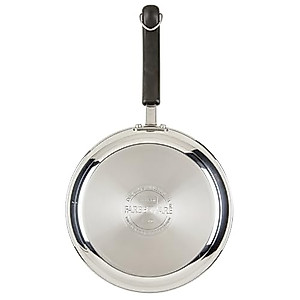 Farberware Brilliance Stainless Steel Cookware Pots and Pans Set with Kitchen Cooking Tools and Glass Lids, 10 Piece, Dishwasher Safe and Induction Ready, Stainless Steel