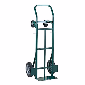 Harper Trucks JEDT8635P 700 lb Capacity Super-Steel Convertible Hand Truck, Dual Purpose 2 Wheel Dolly and 4 Wheel Cart with 10" Flat-Free Solid Rubber Wheels