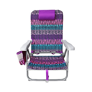Hurley Backpack Beach Chair, One Size, Pink Violet