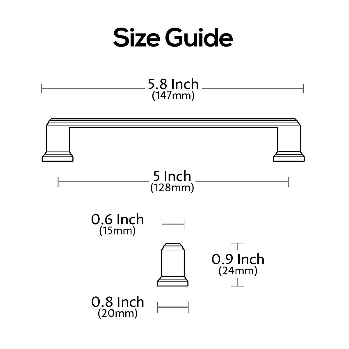 Alzassbg 10 Pack Brushed Satin Nickel Cabinet Pulls, 5 Inch(128mm) Hole Center Cabinet Handles Kitchen Pulls for Cabinets and Drawer AL3071SN