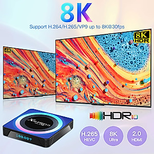 BL Android TV Box 13.0, 2025 Android TV Box 4GB RAM 32GB ROM 6K 8K Wi-Fi 6, X88PRO 13 TV Box Android RK3528 Quad-Core 2.4G/5G Wi-Fi Bluetooth 5.0 USB 3.0 Android Box