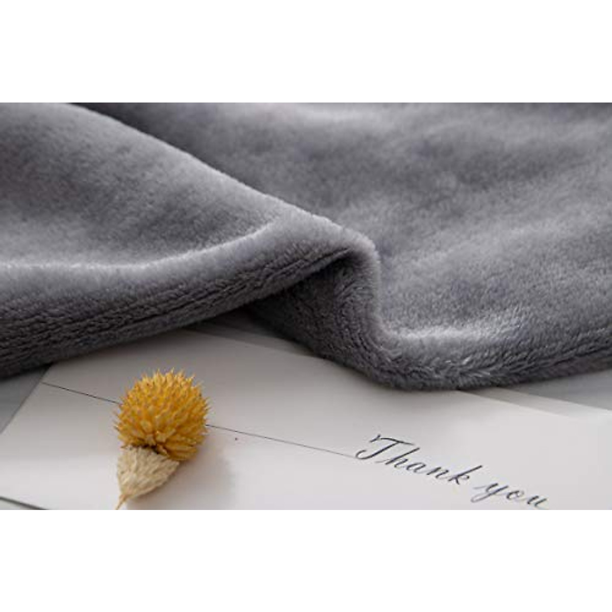 EMME Velvet Fleece Twin Blanket Quality High-Density Bed Blankets for Couch Silky Soft Twin Blankets Premium Cozy Fleece Blankets and Throws Lightweight and Warm for All Season (Grey, 60" x 80")