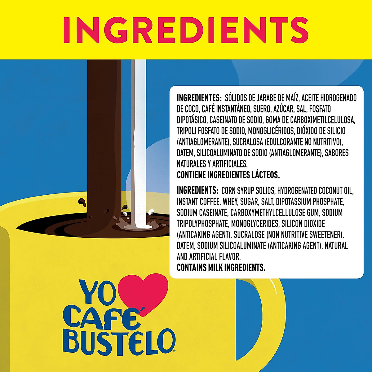Café Bustelo Café con Leche Flavored Espresso Style Coffee, 10 Keurig K-Cup Pods