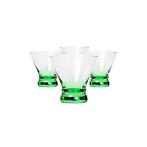 Altamatic Stemless Colored Cocktail Glasses (Blue) | Martinis, Margaritas, any Drink | Bar, Table, or Party | Great Gift | Choice of Four Cool Colors | Easy-to-Hold, Hard-to-Spill, Dishwasher-Safe