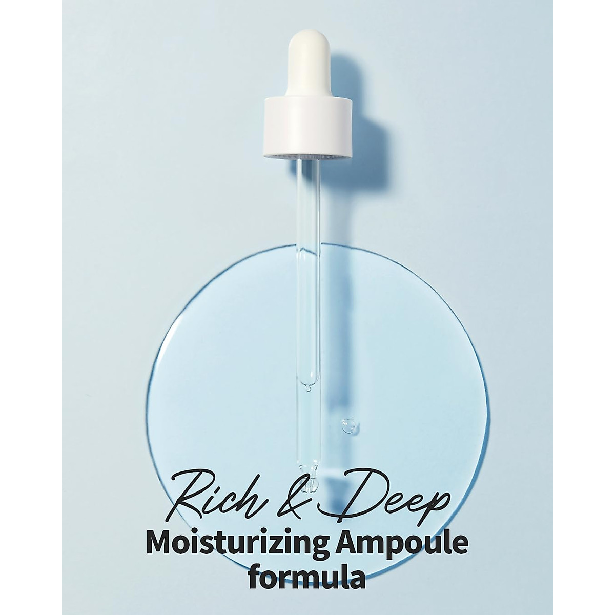 WELLAGE Real Hyaluronic Blue Ampoule 100, Fragrance Free Hyaluronic Acid Ampoule, Hydrating Non Sticky Serum for Sensitive Dry Skin, 2.54 fl.oz