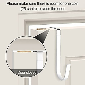 6 Pack Over The Door Hooks, Sturdy Metal Single Over Door Hooks, White Door Hanger Hook Door Hooks for Hanging, Towels, Clothes, Bathroom, Hold Up to 7Lbs