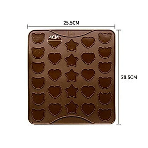 Eastbuy Macaron Mat - Professional Macaron Cookie Non-Stick Silicone Macaron Baking Mold Baking Tool Macaron Baking Mold 48 Capacity Macaroon Kit