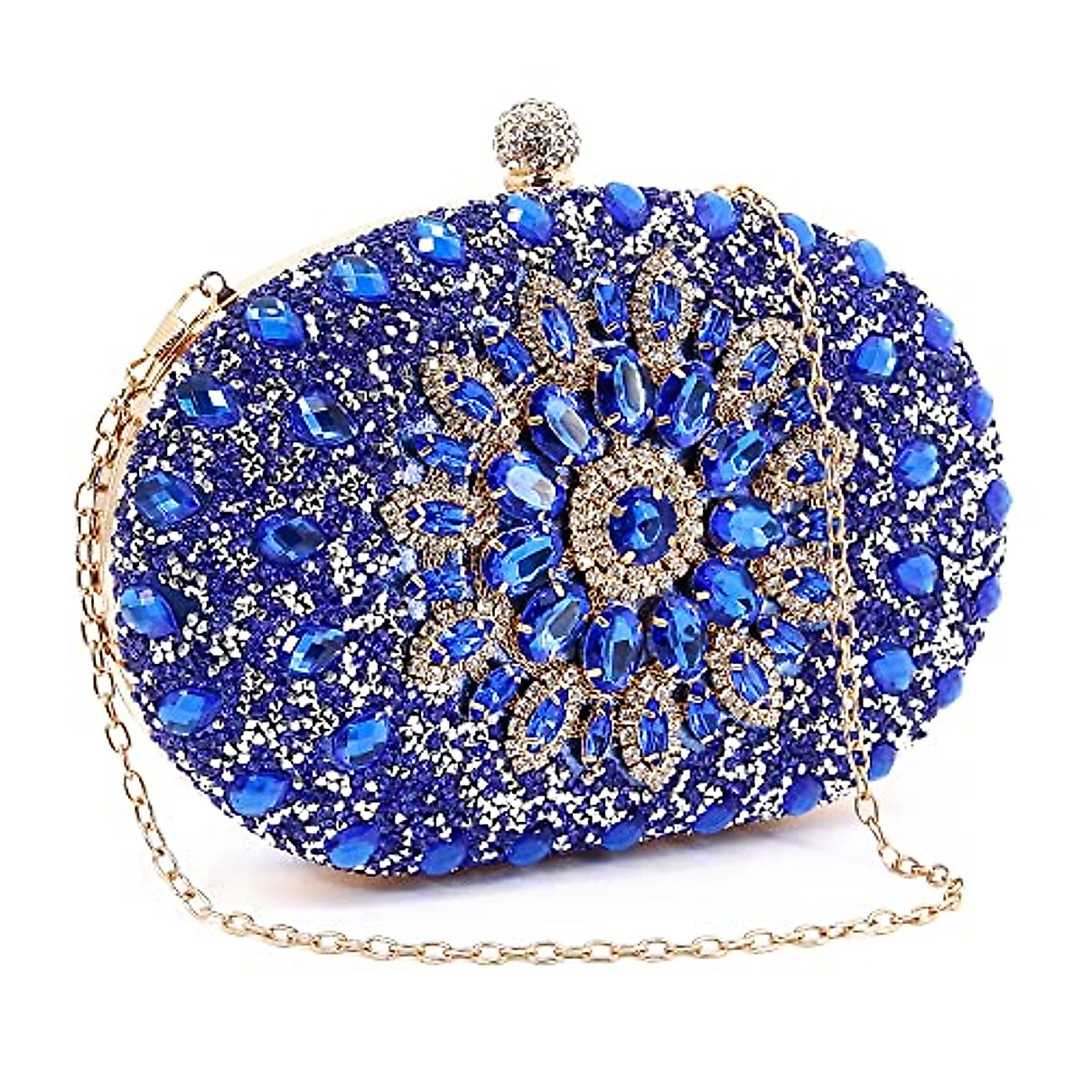 Naimo Beaded Rhinestone Evening Bag Crystal Clutch Purses for Women Wedding Party Bridal Handbag