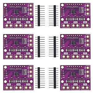6Pcs INA3221 Triple-Channel Shunt Current Voltage Monitor Sensor Power Board Monitoring Control Module Replace INA219 with Pins