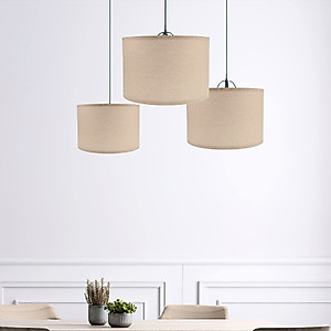 Table Lampshade Drum Lampshade Natural Beige Linen Lampshades Barrel Lamp Shade Chandelier Lampshade