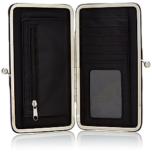 Concept One Handbags Frozen Sublimation Print Snowflake Kiss Lock Wallet, White, One Size