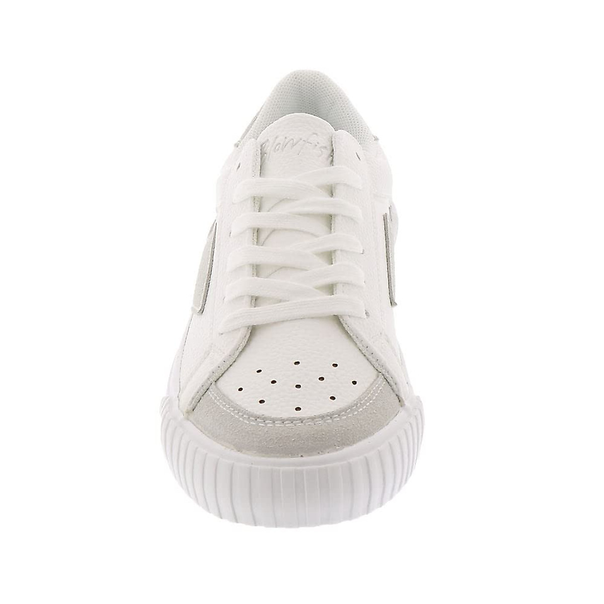 Blowfish Malibu Willa White Tumble/Light Grey Faux Suede 7 M