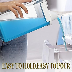 4 Pcs Laundry Detergent Dispenser Fabric Softener Dispenser 78/98 oz Laundry Powder Container Laundry Detergent Holder with Lid 16 Removable Labels for Soap Rice Oatmeal PET Food Grain, Clear (98 oz)