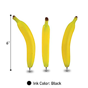 Planet Pens Banana Novelty Pen - Cute Fun & Unique Kids & Adults Office Supplies Ballpoint Pen, Colorful Fruits Writing Pen Instrument For School & Office