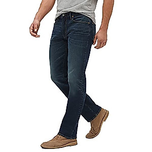 GAP Mens Straight Fit Jeans, Tinted Blue, 36W x 30L US
