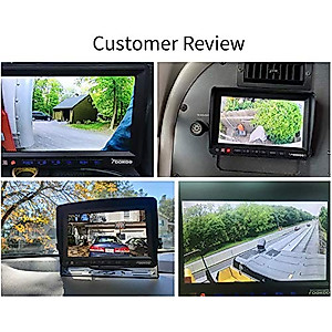 Fookoo Ⅱ 7" 1080P Wired Backup Camera System, 7-inch HD Dual Split Screen Monitor W/Recording IP69 Waterproof Front/Rear View Cameras Parking Lines for Truck/Trailer/RV (FHD2)