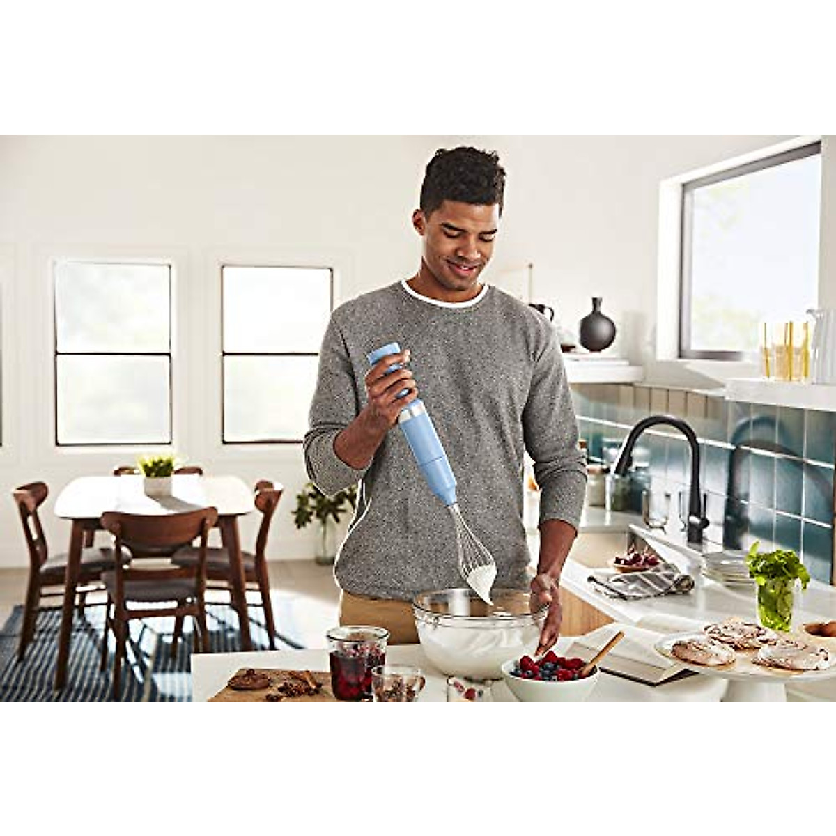 KitchenAid Cordless Variable Speed Hand Blender with Chopper and Whisk Attachment - KHBBV83