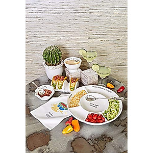 Mud Pie, White Taco Bar Condiment Serving Platter