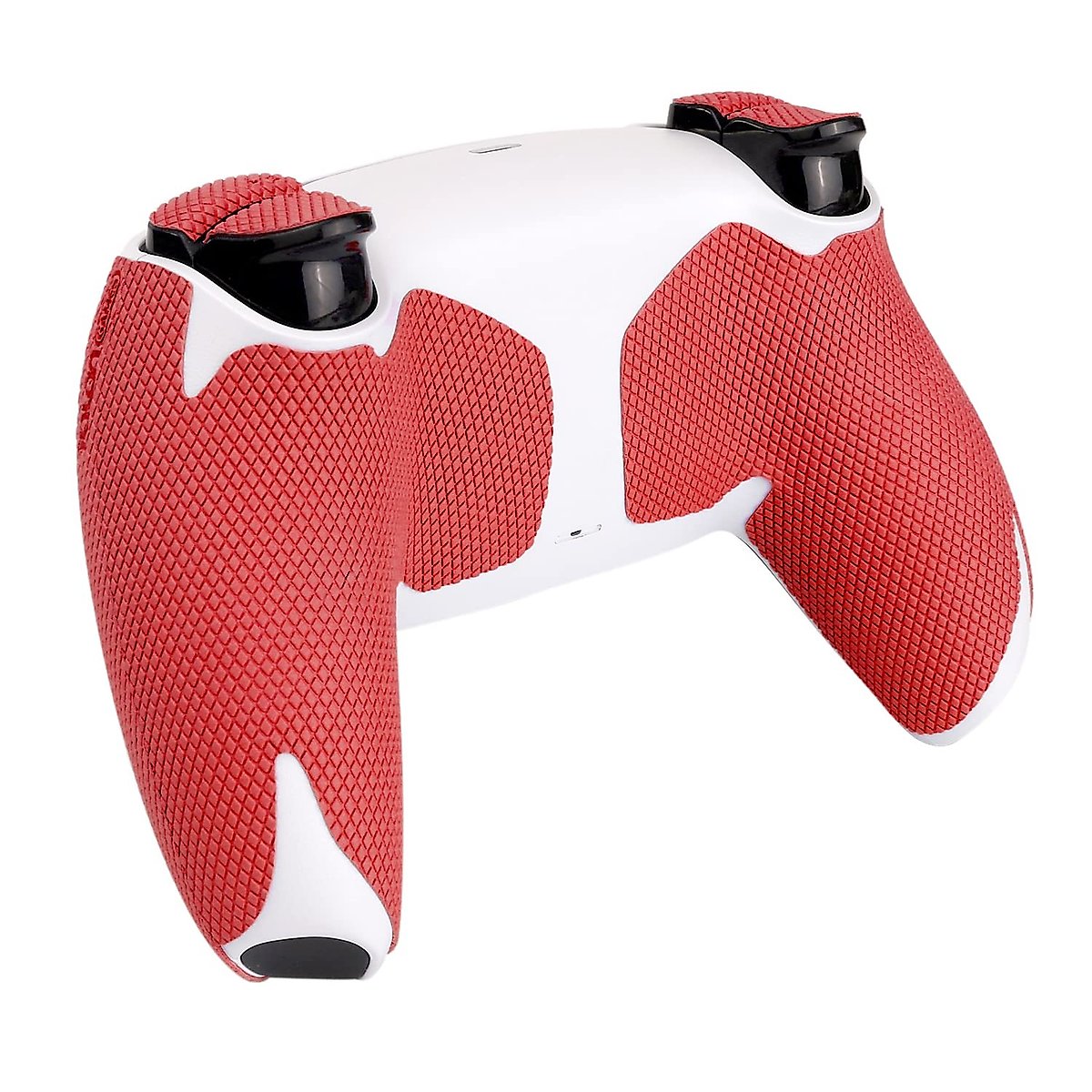 TALONGAMES Controller Grips Compatible with Playstation 5 DualSense, Anti-Slip, Sweat-Absorbent, Textured Skin kit, for PS5 Controllers Handle Grips, Buttons, Triggers, D-pad (Pro Version - Red)