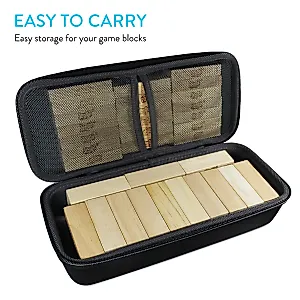 TUDIA EVA Empty Hard Carrying Case Compatible with Jenga Blocks 54 Pieces [Do NOT fit Giant Jenga]/ Wooden Tumbling Tower Game/Stacking Building Blocks [CASE ONLY, Blocks NOT Included]