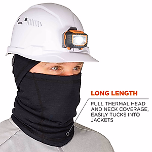 Ergodyne Standard FR Balaclava Face Mask-Dual Compliant, Black, One Size