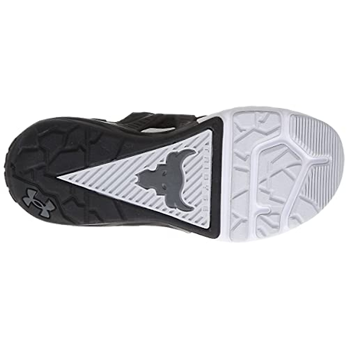 Under Armour Men's Project Rock 4 Training Shoe (10.5, Black/White, Numeric_10_Point_5)