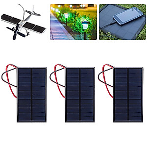 3pcs DC 6V 1W Solar Panel Cell Power Module Polycrystalline Silicon Solar Panel with 30cm Cable Charger Solar Power Bank External Battery Pack for Low Power Electrical,Solar Panel, Solar Panel,
