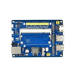Waveshare Compute Module IO Board with PoE Feature Composite Breakout Board for Developing with Raspberry Pi CM3 / CM3L / CM3+ / CM3+L