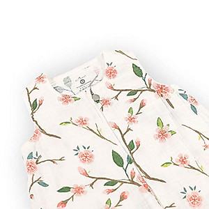 Red Rover Cotton Muslin Sleep Bag –100% Cotton - Machine Washable – 0-24 Months - Lightweight, Breathable – Boys & Girls (X-Large, Peach Blossom)