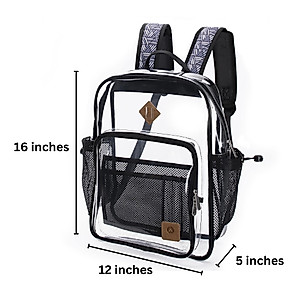Extra Thick Clear Backpack, Transparent School Book Bag Boys and Girls, See Through Bags for for Adults, TPU Bookbags